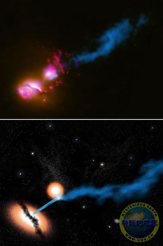 "Death Star" Galaxy Found Blasting Smaller Neighbor - 神秘的地球 科学|自然|地理|探索