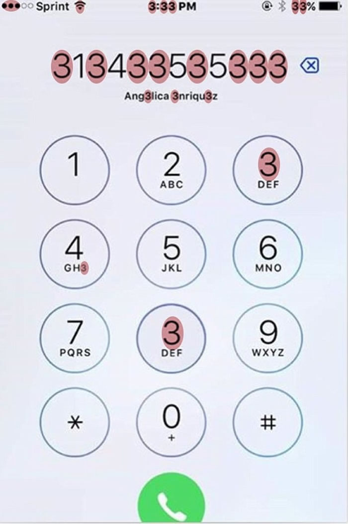 这张手机图片中到底有多少个“3”？ - 神秘的地球 科学|自然|地理|探索